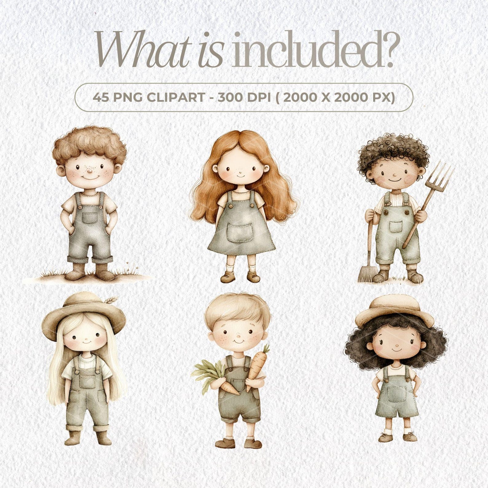 Watercolor Farm Clipart, Kids Farm Clipart, Cute Farm Nursery Clipart ...