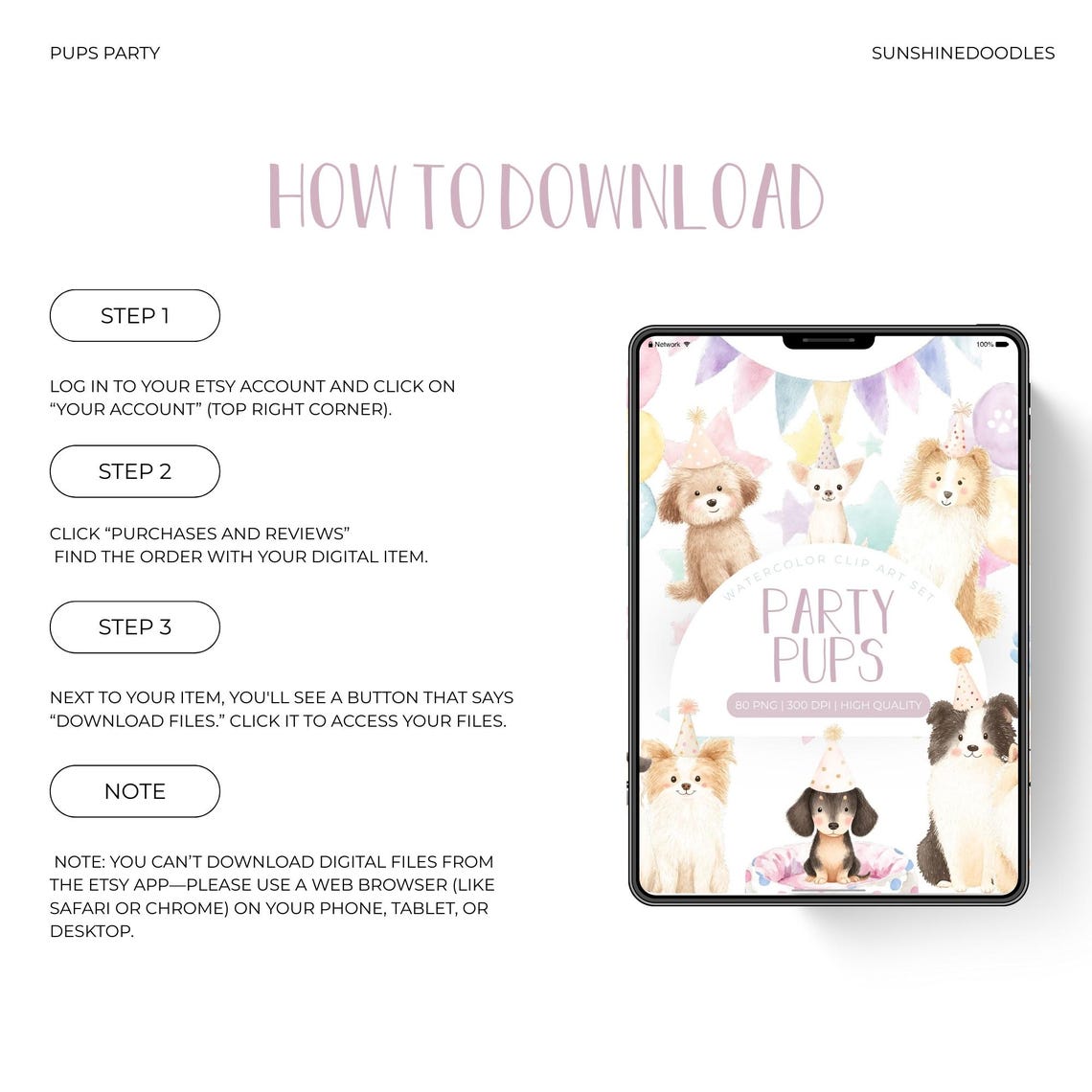 Cute Dogs Watercolor Clipart | Dog Breeds PNG | Dog Birthday Clipart ...