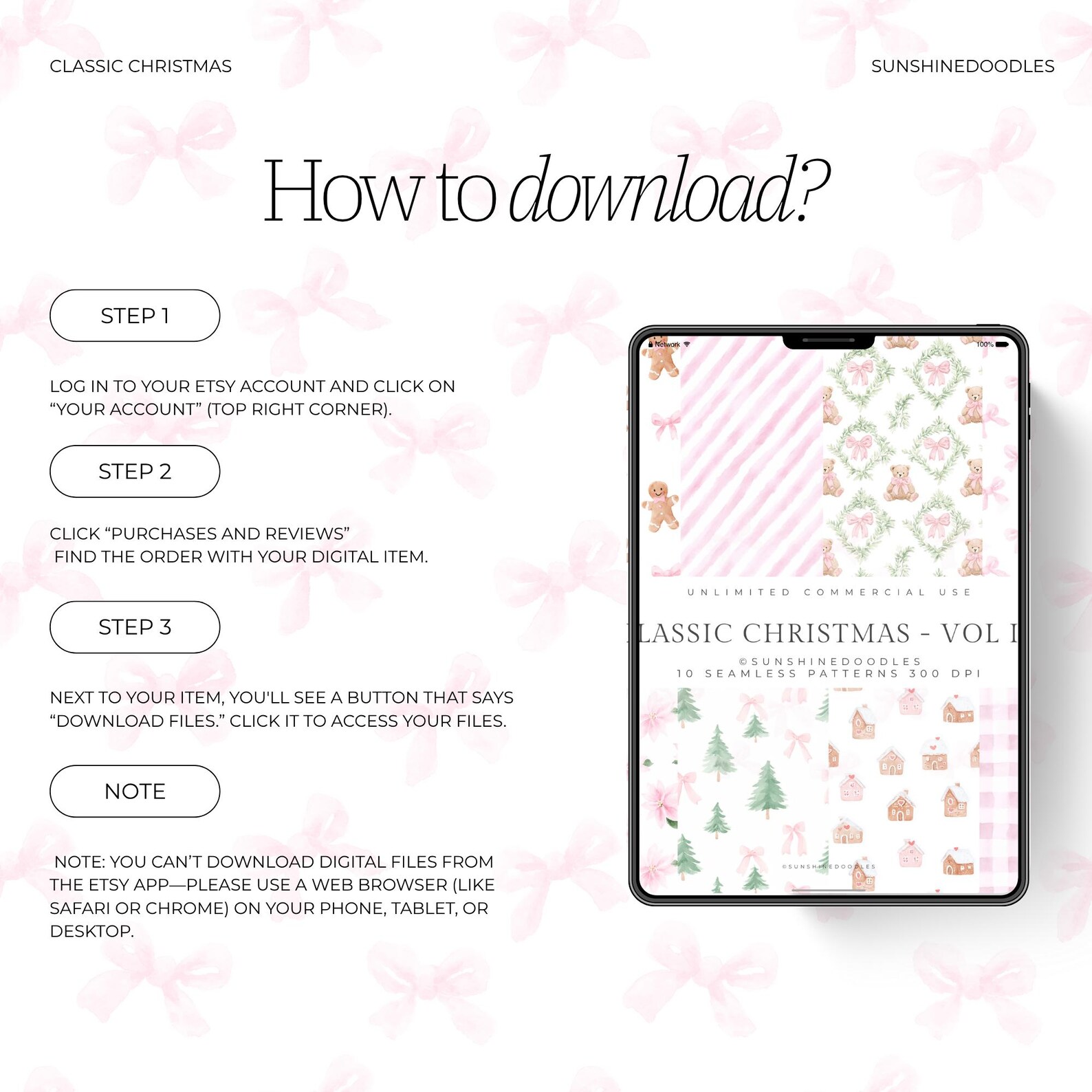 Classic Christmas Seamless Patterns, Aesthetic Christmas Pattern ...