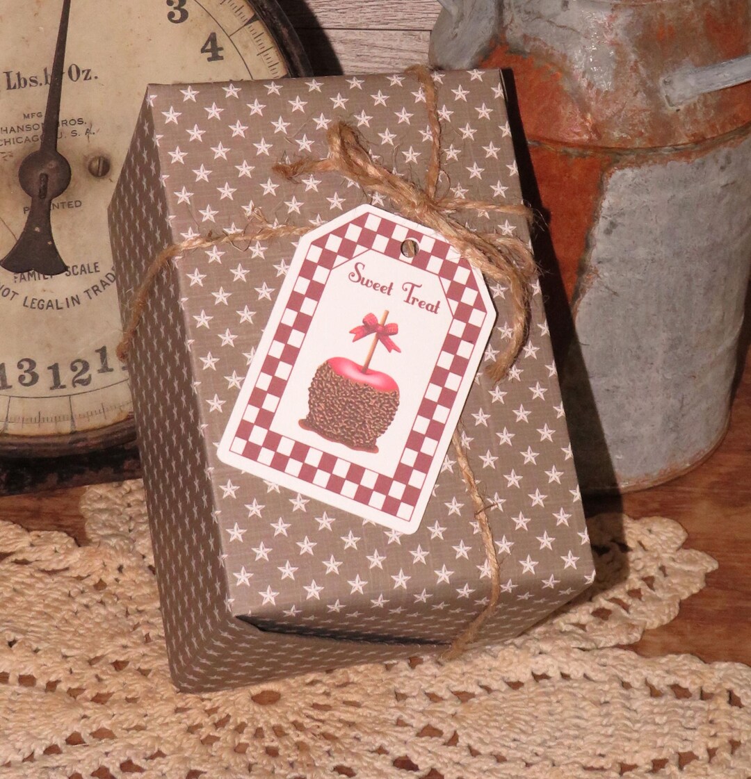 Sweet Treat, Caramel Apple Gift Tags, Set of 12 - Etsy