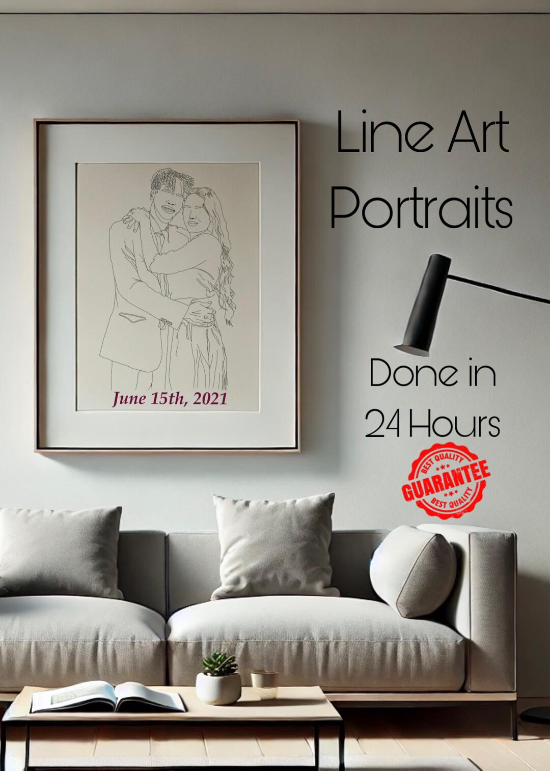 Minimalist Design, Line Art Custom Portraits - Etsy