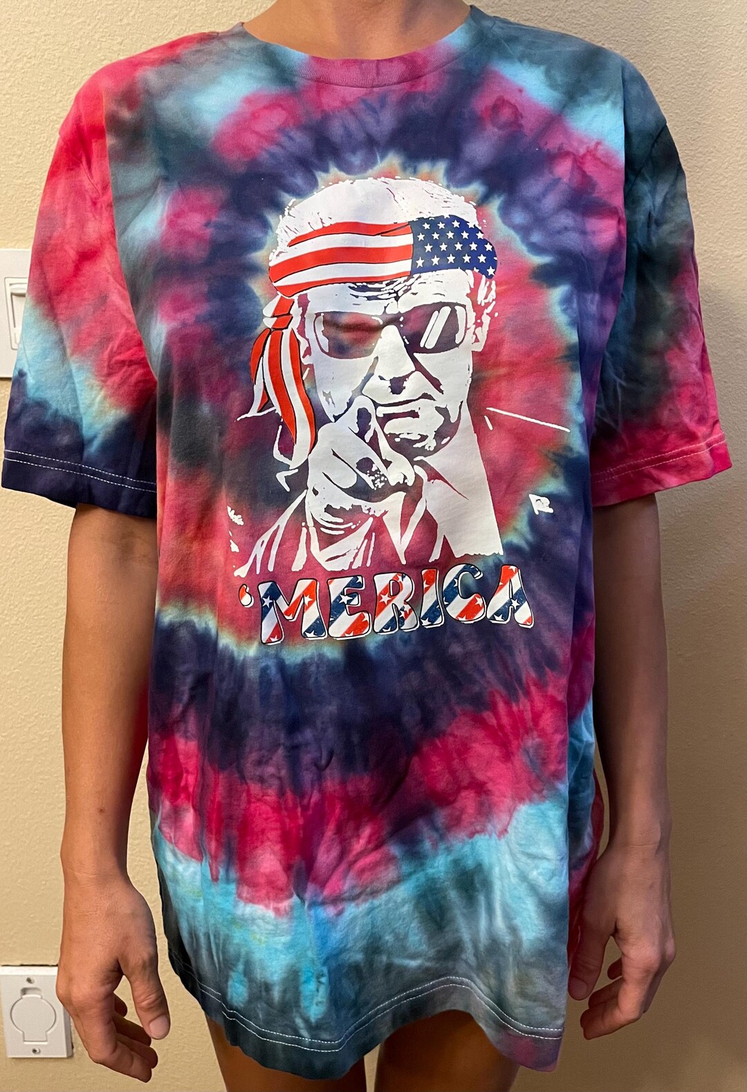 America 'merica Trump 2024 Handmade Tie Dye T-shirt One of a Kind - Etsy