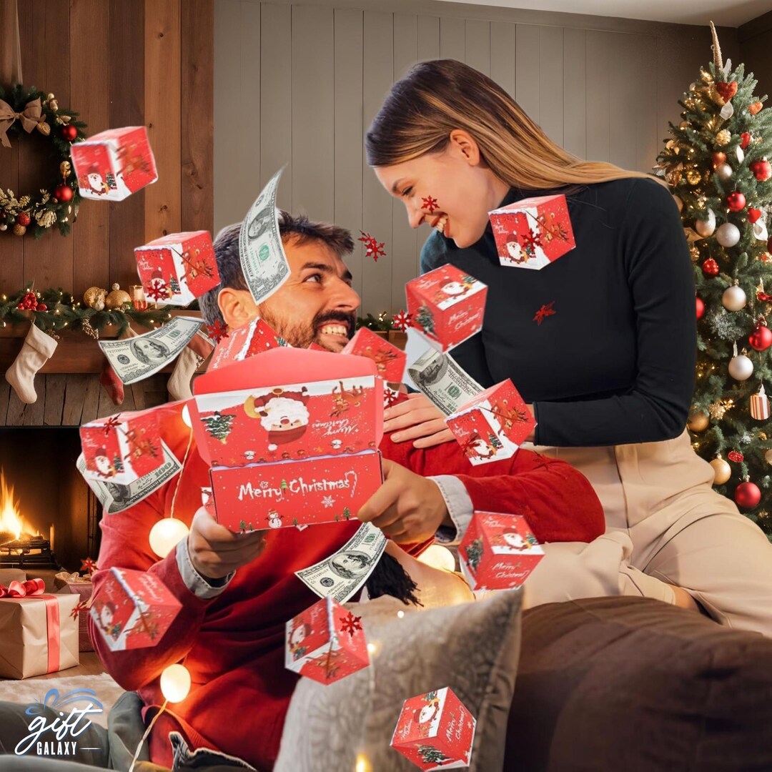 Christmas Surprise Money Box Red Envelope Explosion Gift Box Creative ...