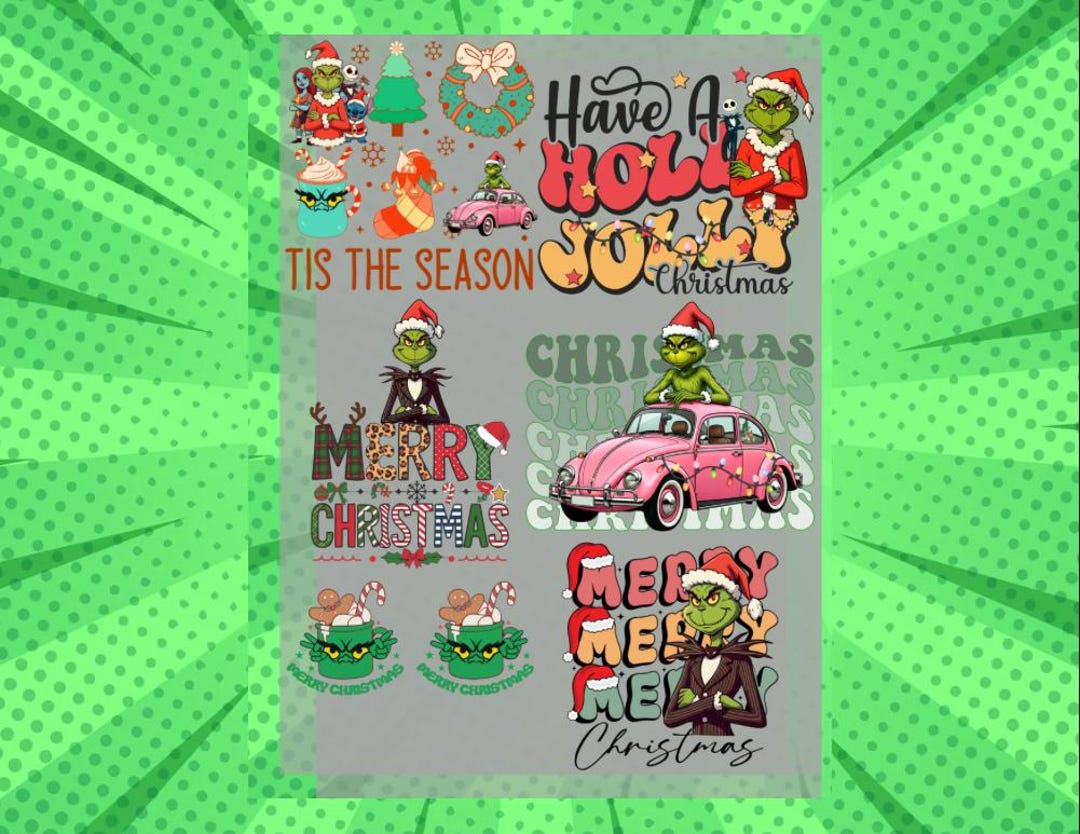 Grinch Dtf Gang Sheets /adult - Etsy