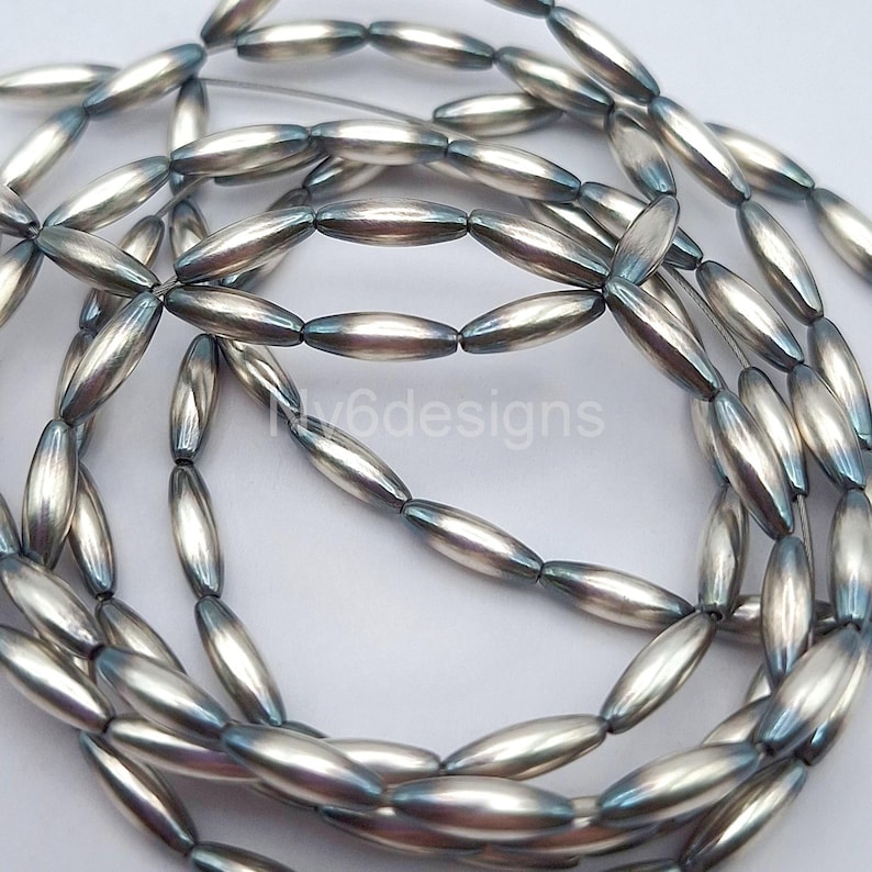 3x9mm Oxidized Desert Torpedo Pearl Beads Native American Jewelry ...