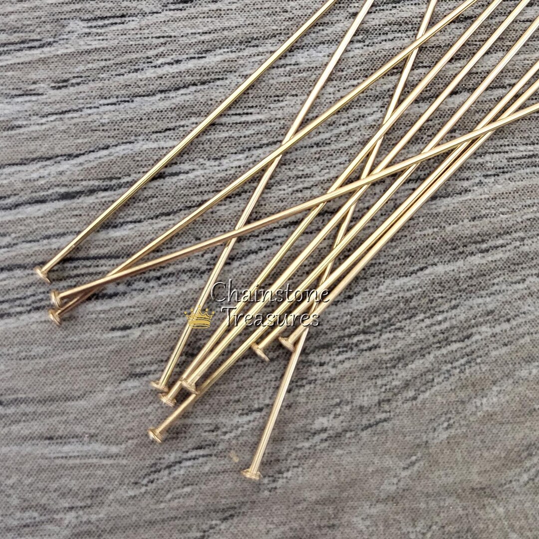 14K Gold Filled Head Pins 2" 20ga Jewelry Making Supplies Made in USA ...