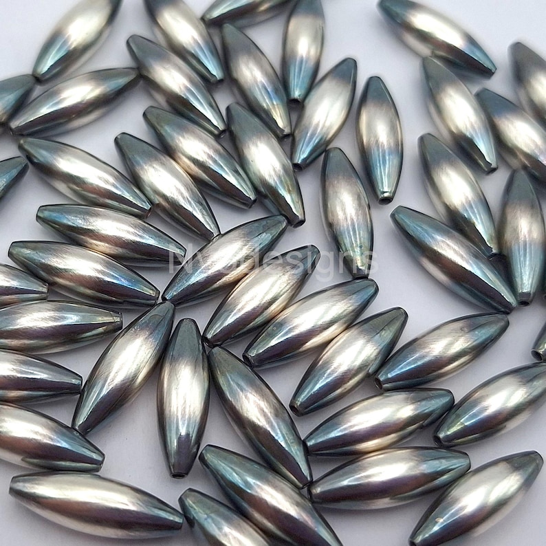 3x9mm Oxidized Desert Torpedo Pearl Beads Native American Jewelry ...