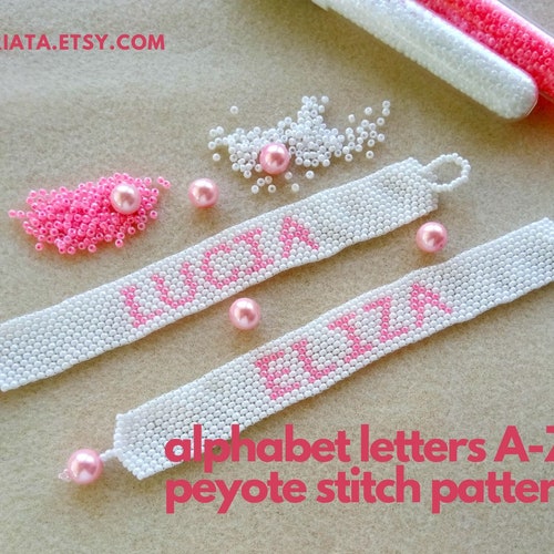 Alphabet Letters A-Z Font Peyote Stitch Beading Pattern - Etsy