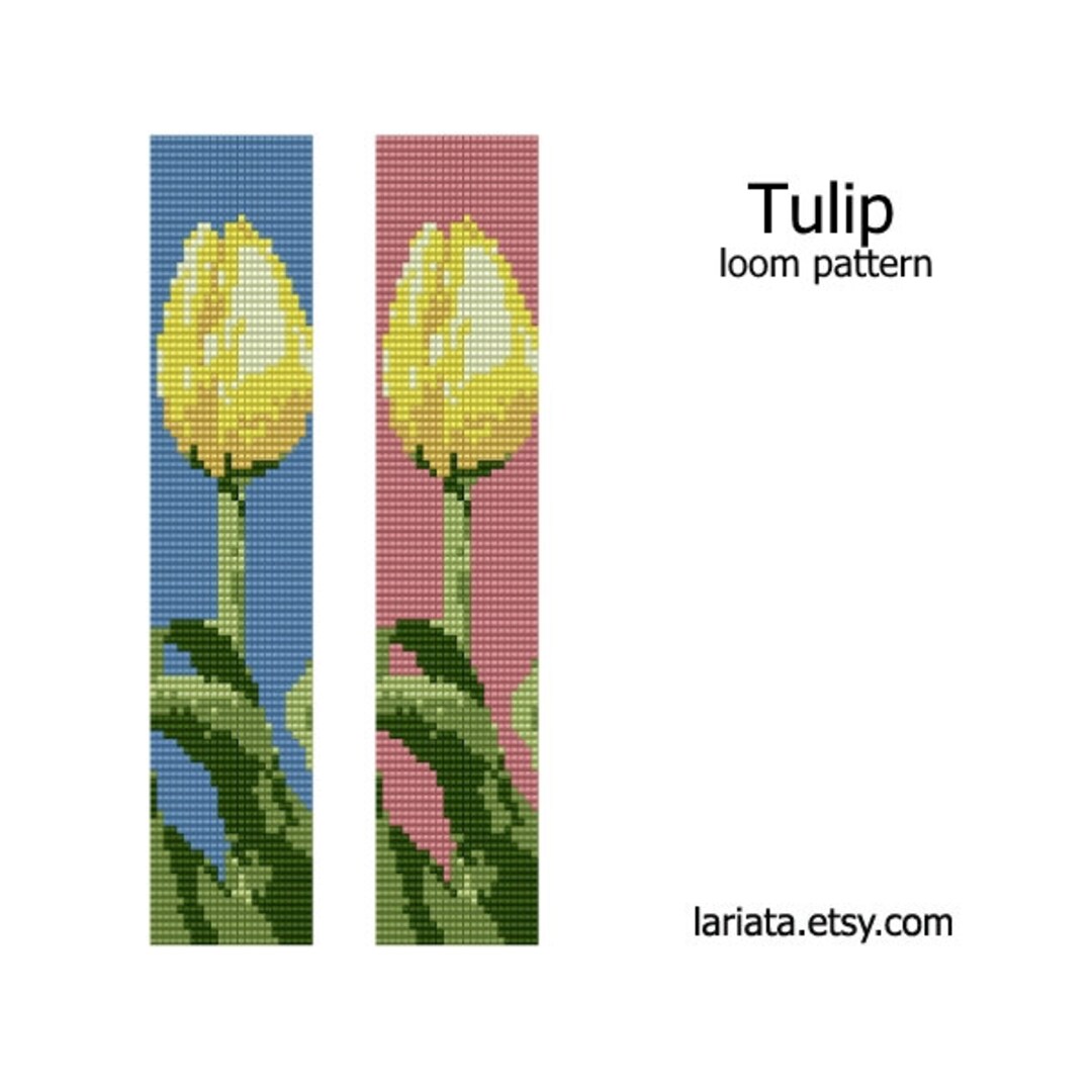 Tulip - Bead LOOM Cuff Bracelet Beading Pattern - INSTANT DOWNLOAD ...