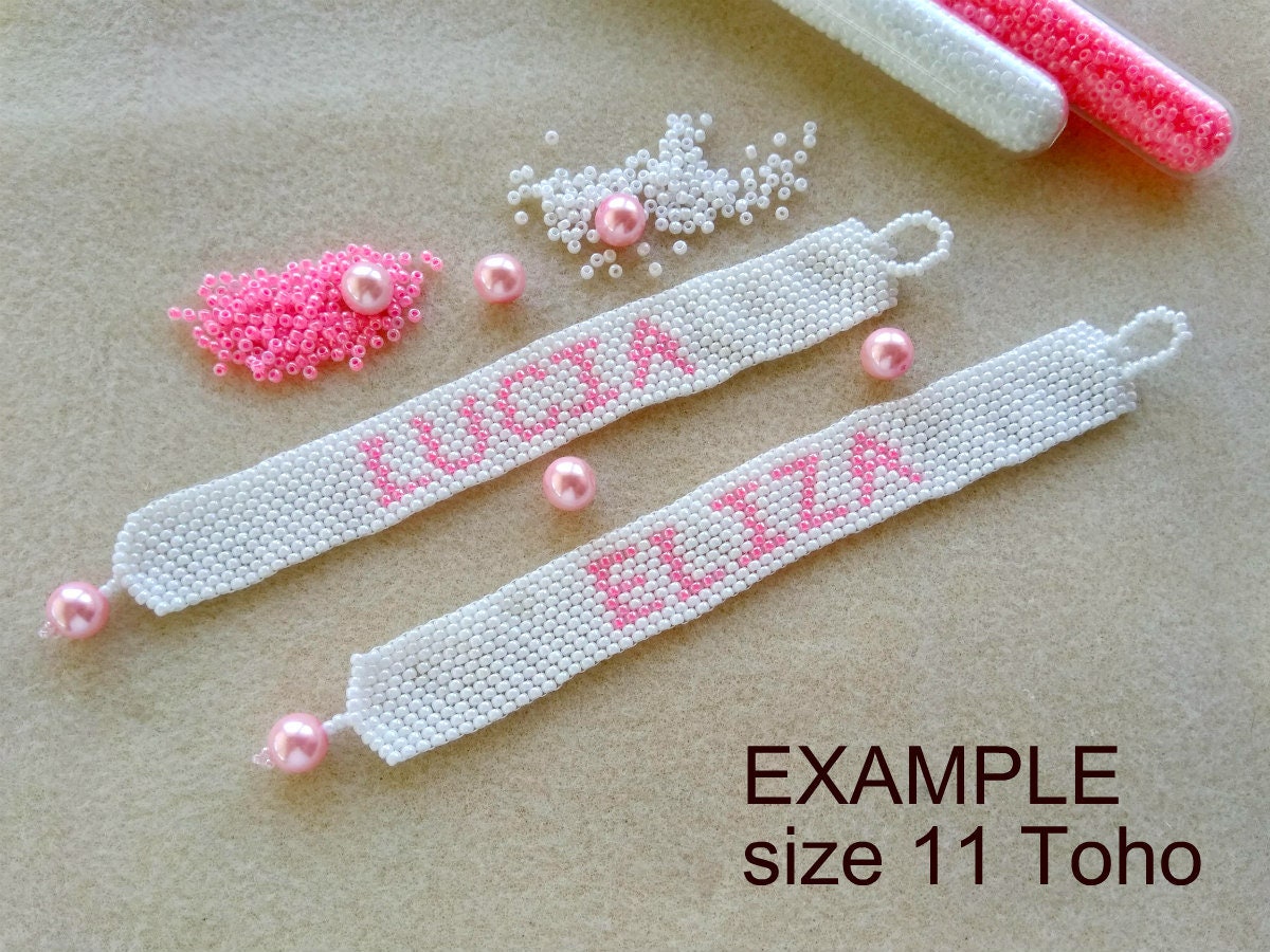 Alphabet Letters A-Z Font Peyote Stitch Beading Pattern - Etsy Canada