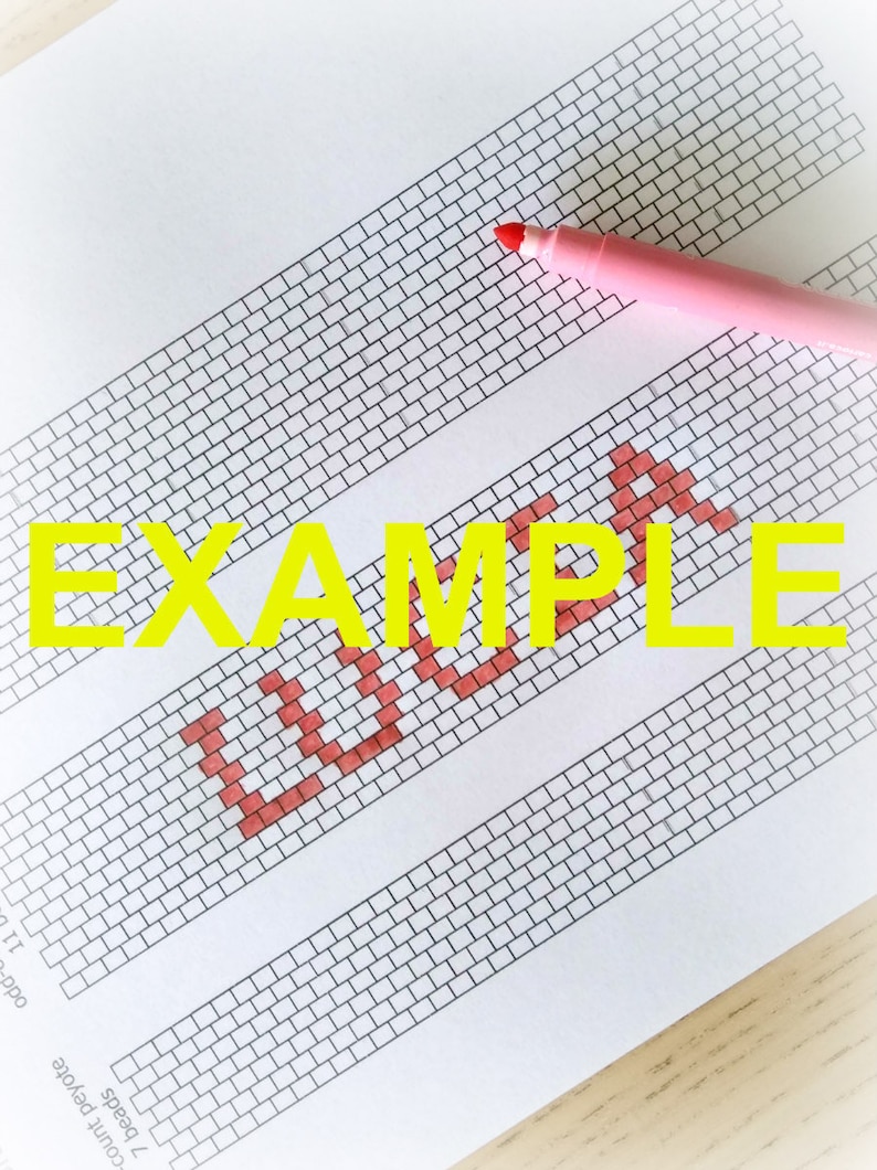 Alphabet Letters A-Z Font Peyote Stitch Beading Pattern - Etsy Canada