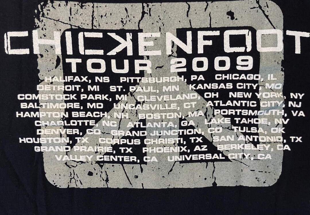 Chickenfoot Tour 2009 Concert T-shirt Size Medium - Etsy UK