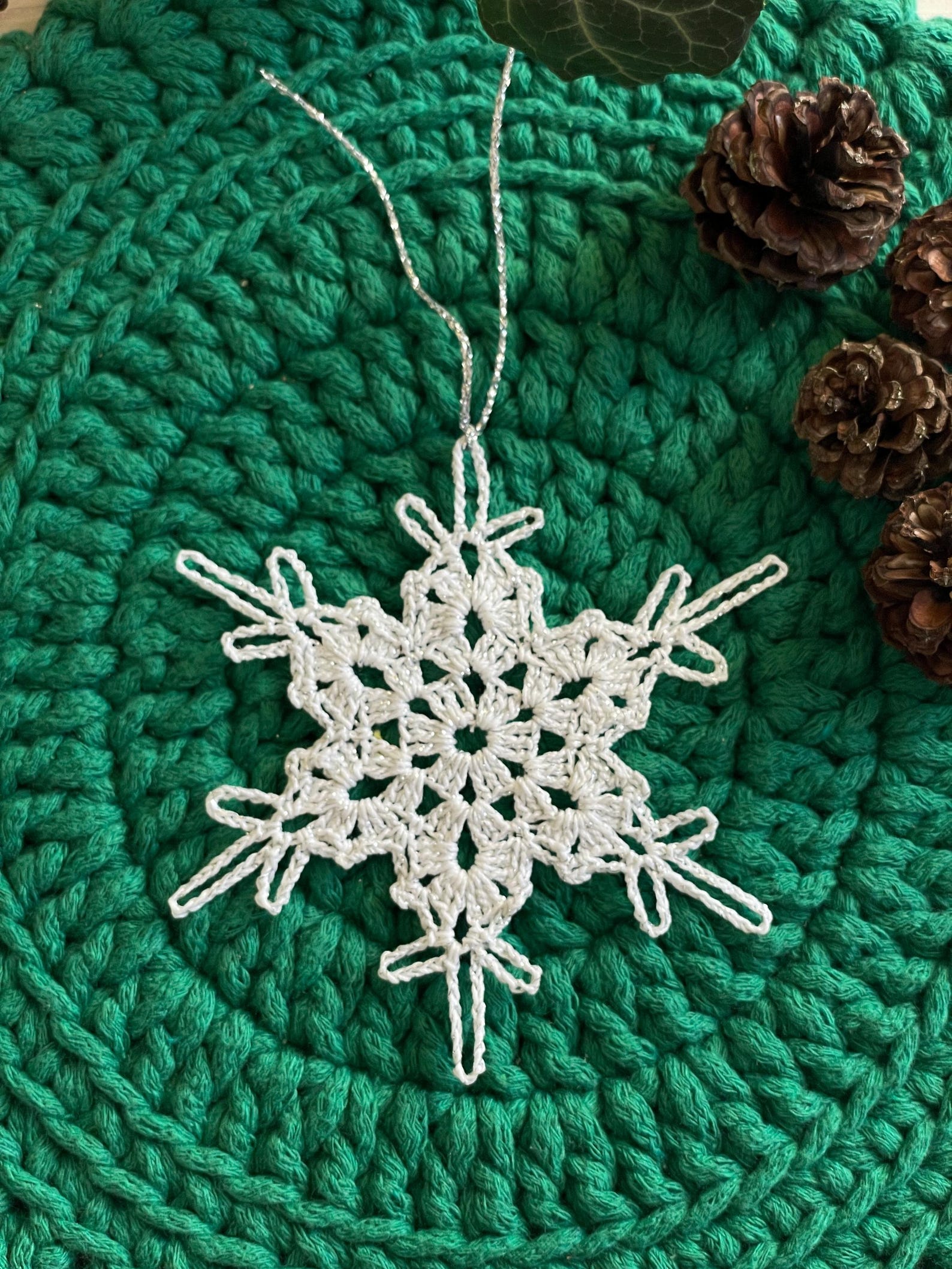 Crochet Stars, Christmas Tree Stars, Set of 10 Snowflakes, Handmade ...