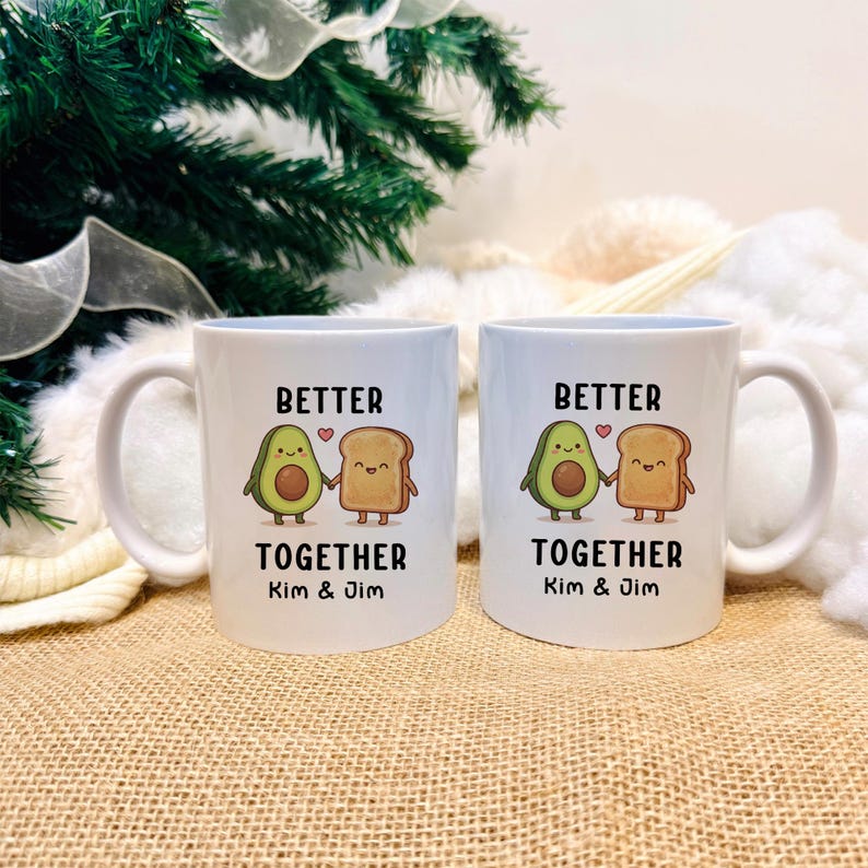 Personalized Avocado Toast Couple Coffee Mug, Wedding Gift, Avocado ...