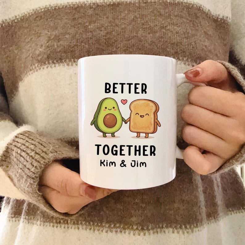 Personalized Avocado Toast Couple Coffee Mug, Wedding Gift, Avocado ...
