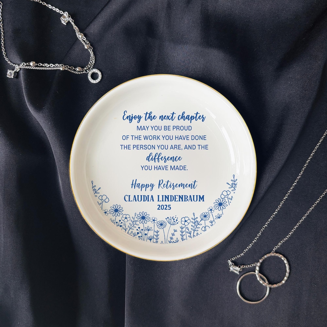 Personalized Jewelry Dish Retirement Gifts, Retirement Ring Dish ...