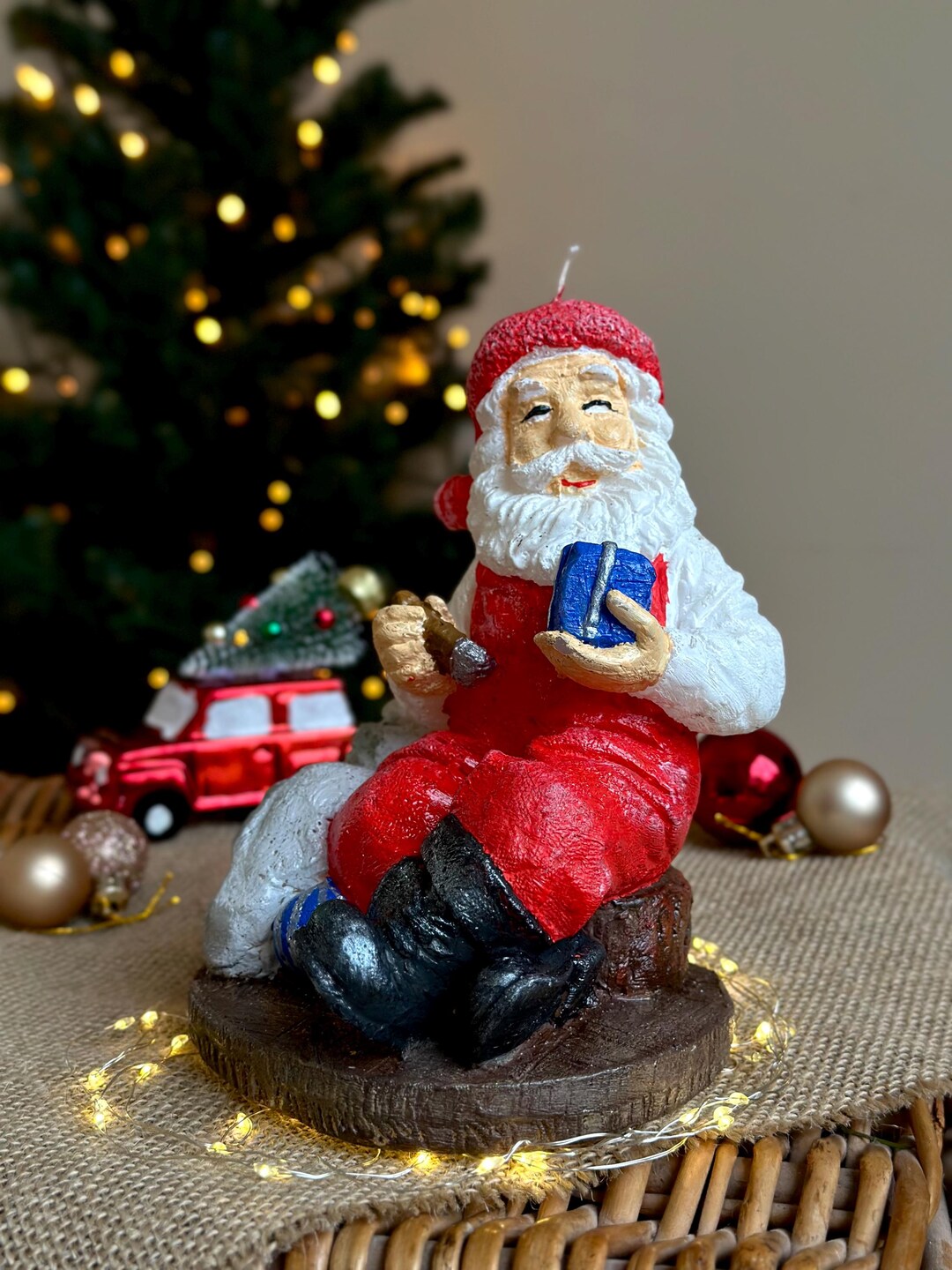 Christmas Candle Santa Claus – Festive Home Decor, Santa Claus Gift for ...
