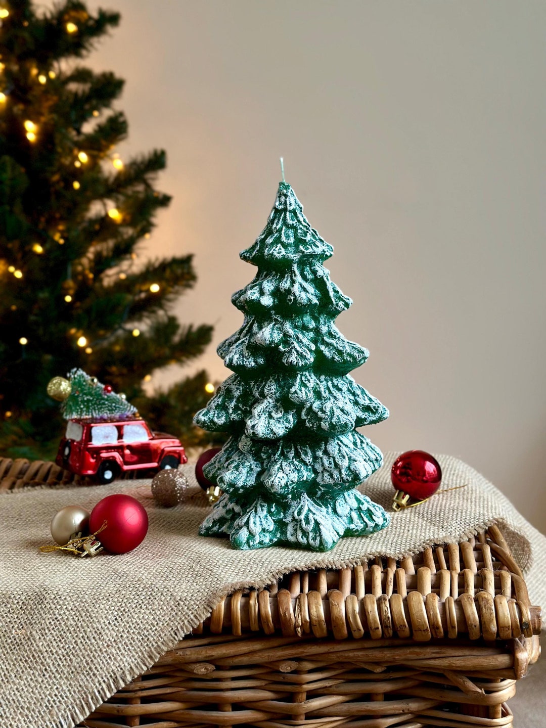 Large Christmas Tree Candle Christmas Candle Holiday Gift Adds Charm to ...