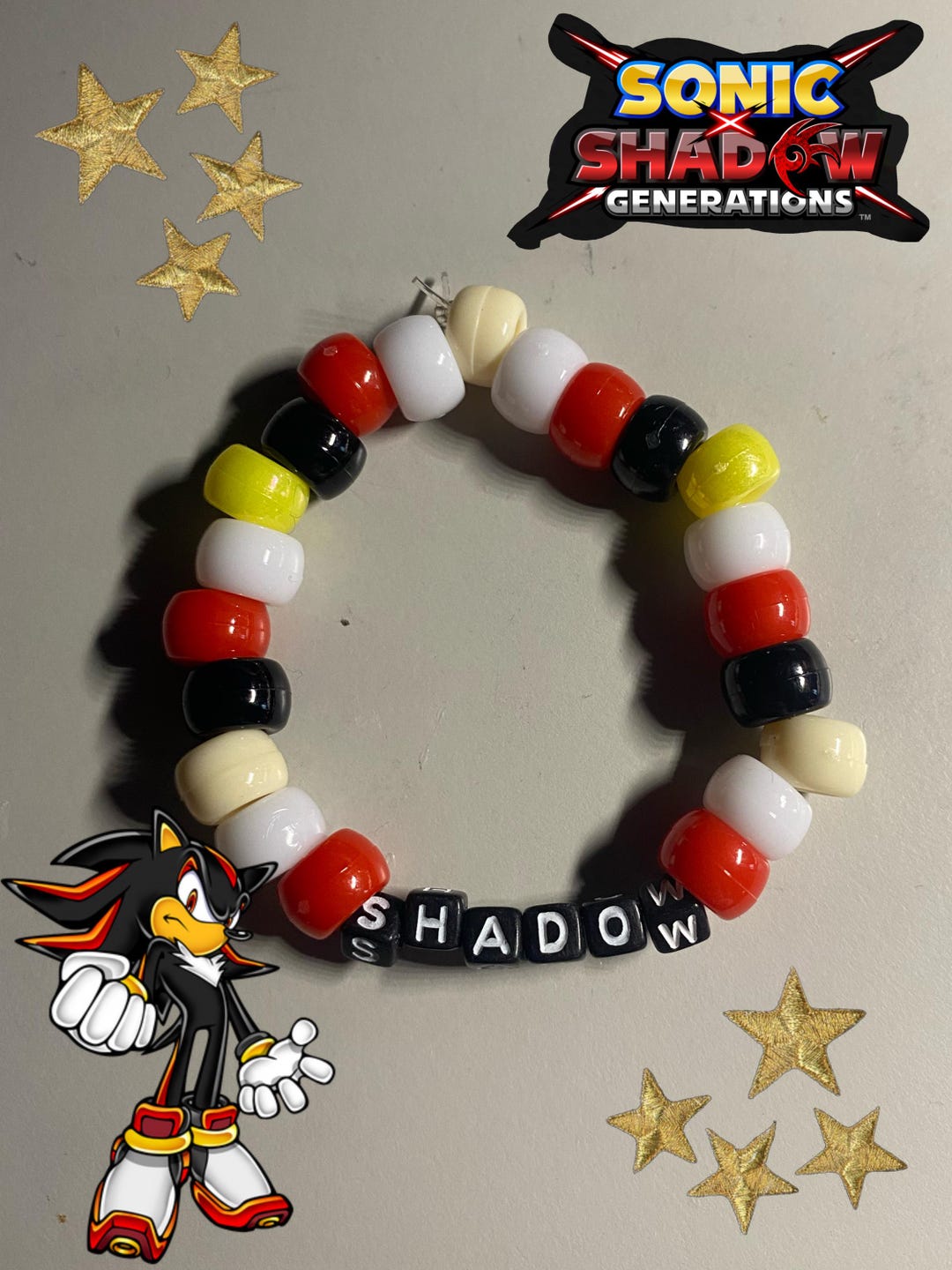 Shadow - Sonic Kandi Bracelet - Etsy