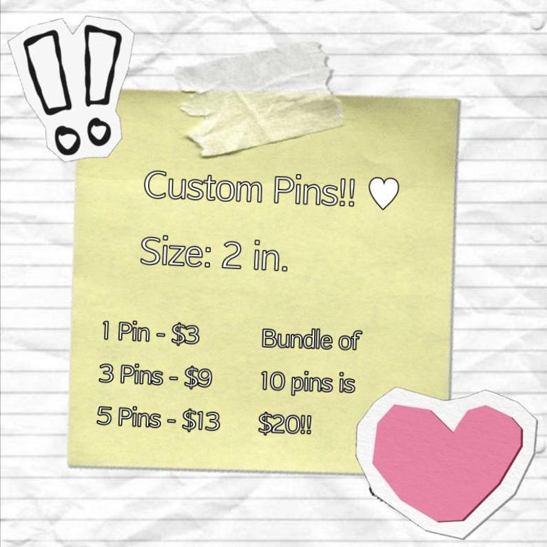 Custom 2" Pins/buttons!! - Etsy