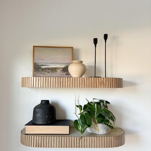 Custom Rounded Fluted Floating Shelf - Etsy