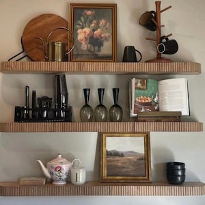 Custom Rounded Fluted Floating Shelf - Etsy