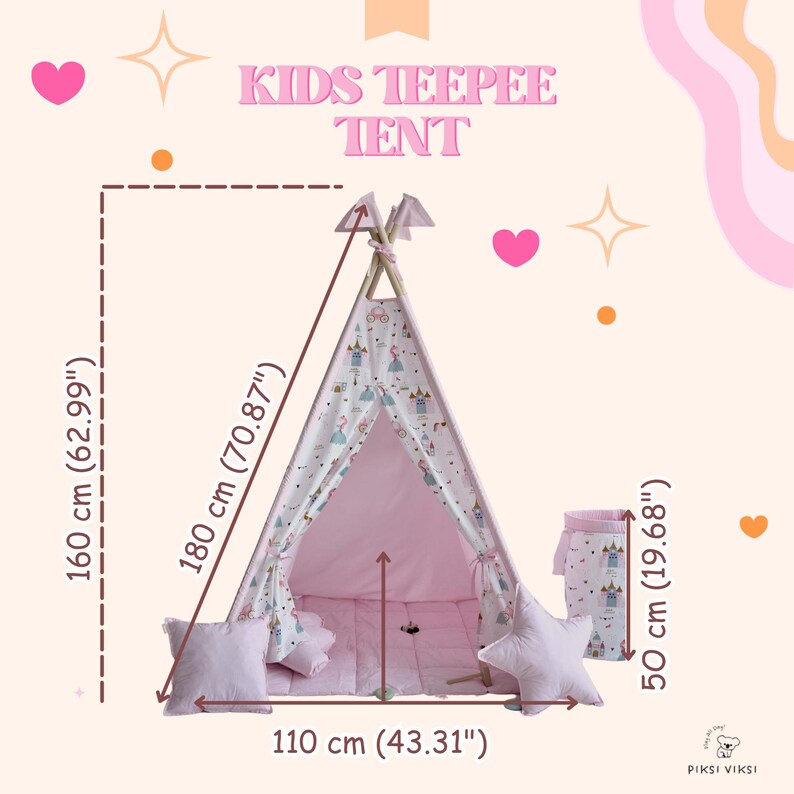 Tent for Kids Bedroom: Teepees for Kids, Sleepover Toddler Party Tents ...