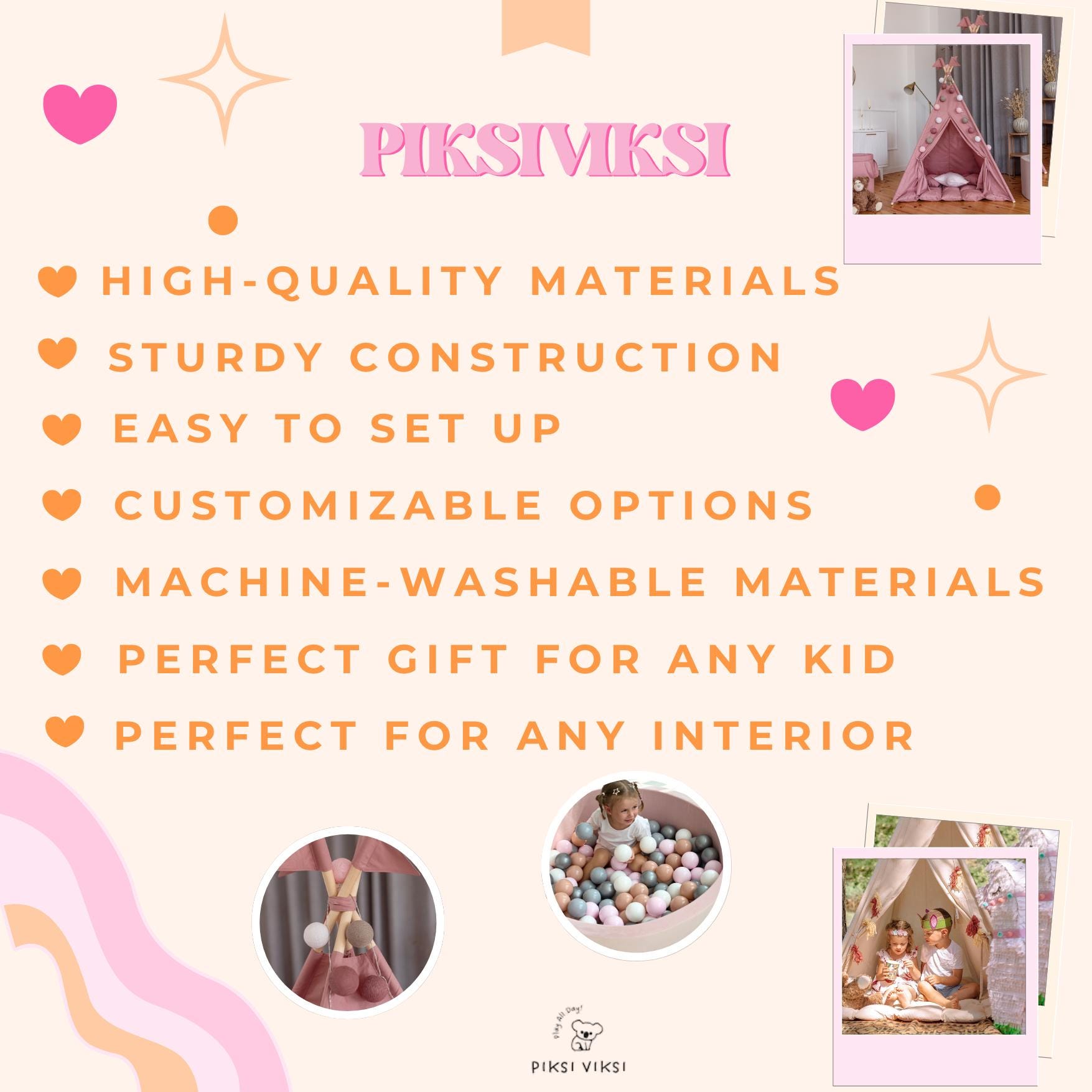 Kids Velvet Ball Pit: Soft Beige Foam Play Pool for Nursery or Gift ...