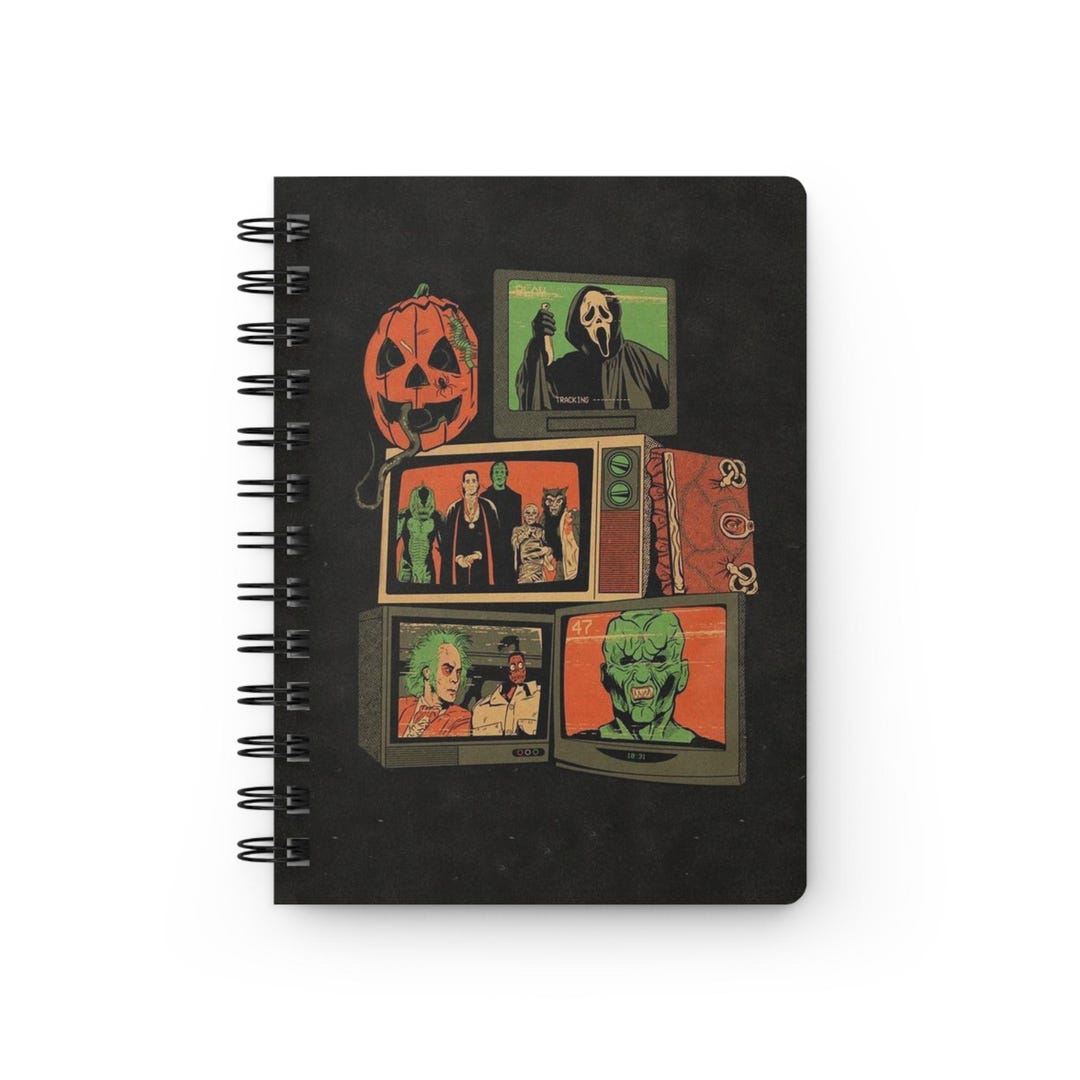 Horror Movie Halloween Spiral Bound Journal - Etsy