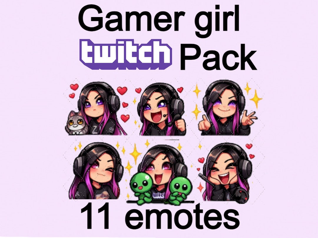 Twitch Gamer Girl Emotes - Etsy