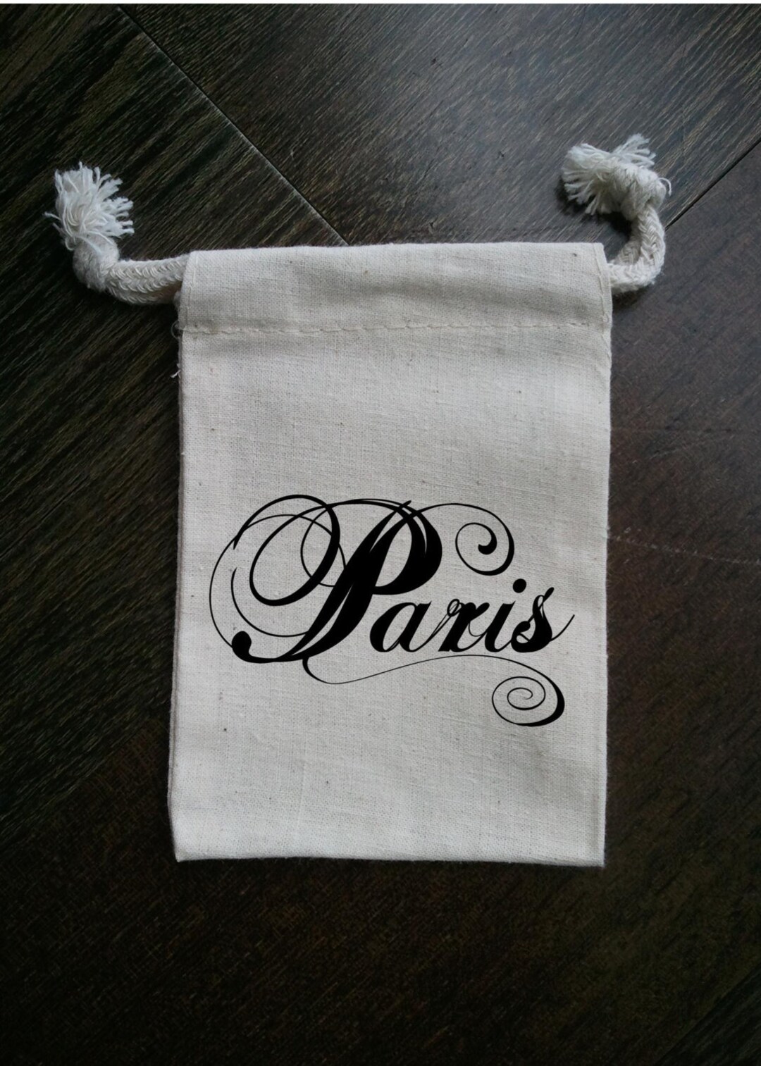 Paris Wording French Muslin Party Favor Bag or Gift Bag - Etsy