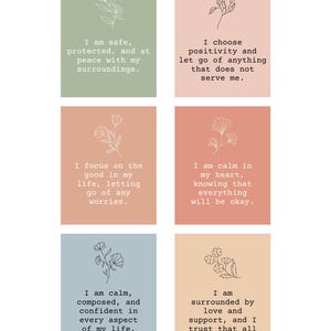 Anxiety Relief Affirmation Cards PDF - Etsy