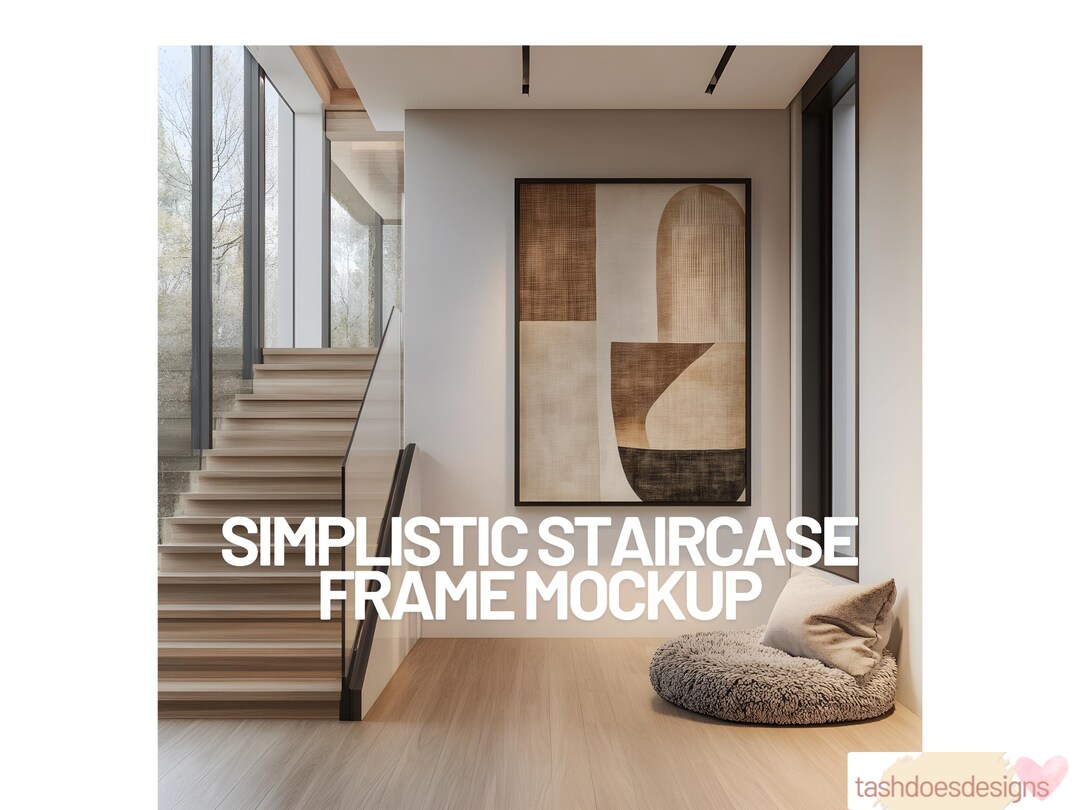 High Quality Simplistic Staircase Frame Mockup, Easily Editable for ...