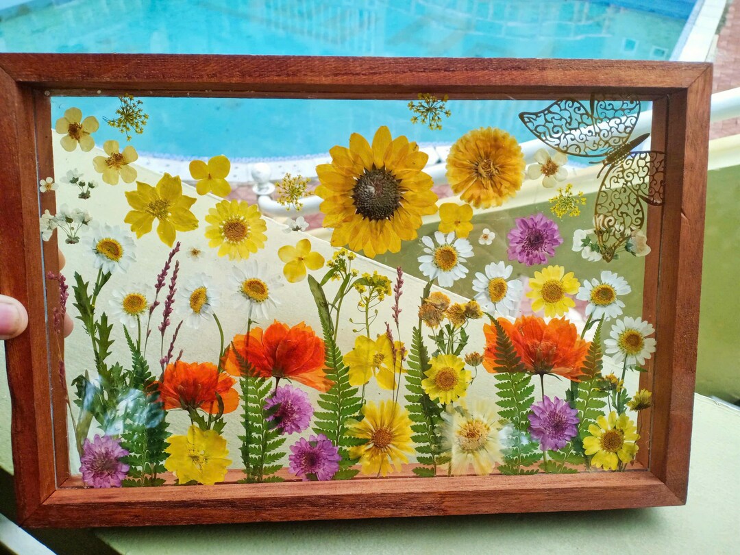 Pressed Flower Frames, Table Flower Frames, Huge Pressed Flower, Dried ...