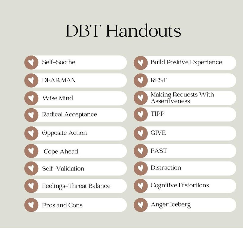 DBT Handouts - Etsy