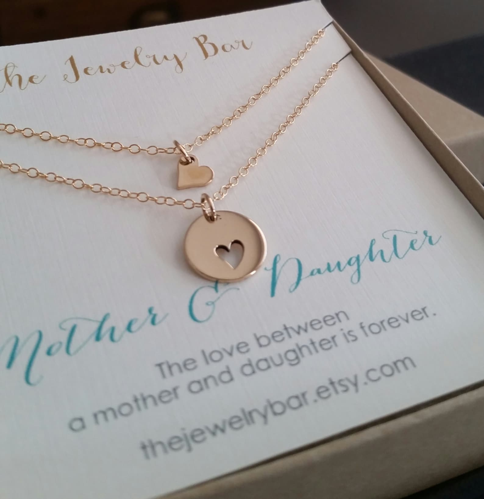 Gold Heart Mother Daughter Jewelry Christmas Gift From - Etsy