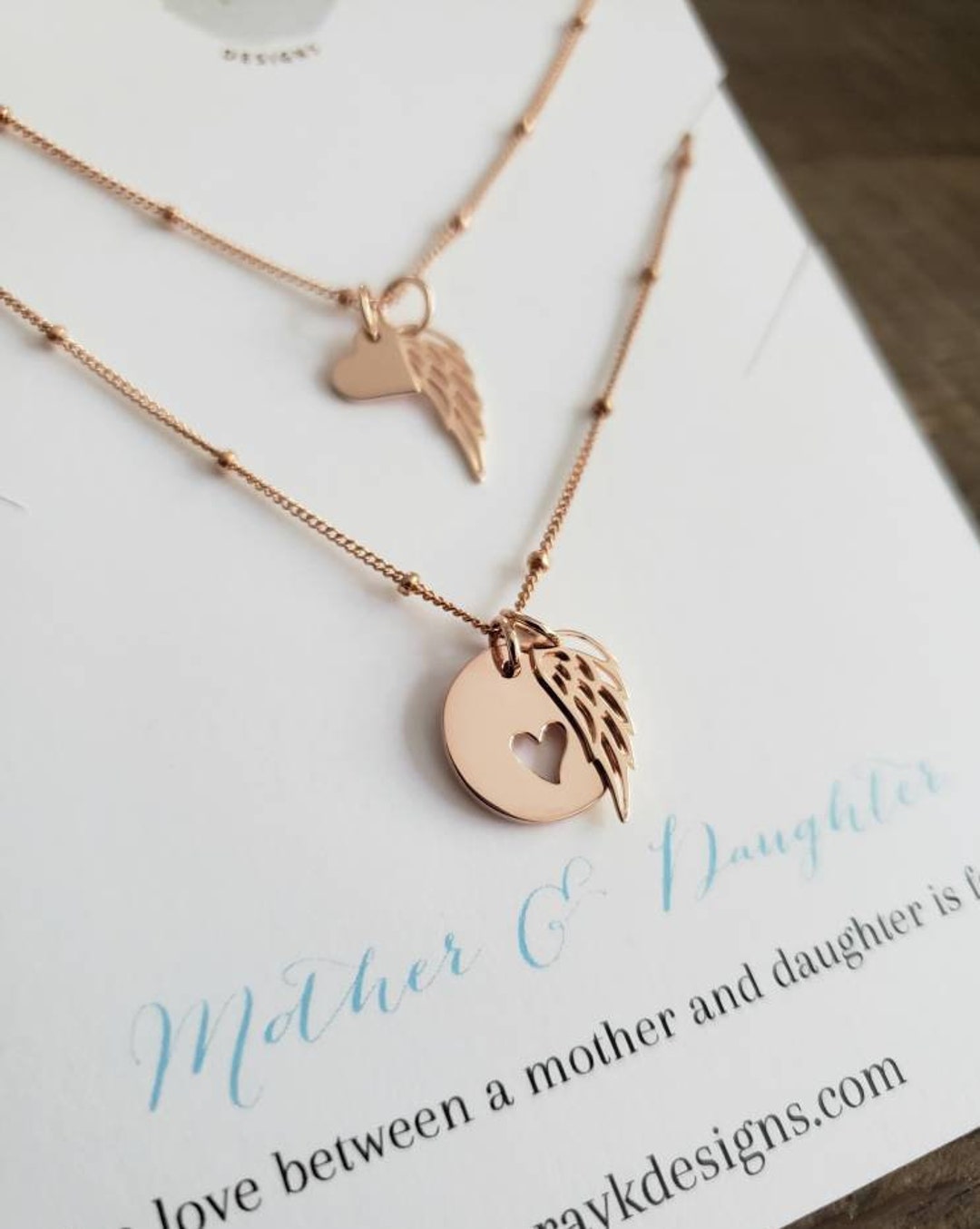 Loss of Mother Memorial Gift Grief, Angel Wing Heart Cutout Necklace ...