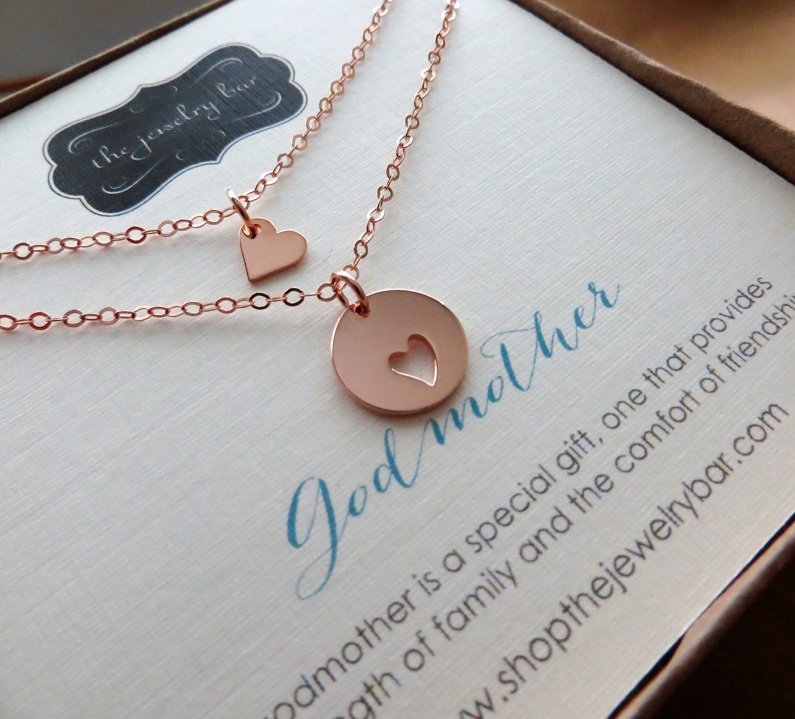 Godmother Goddaughter Necklace Godmother Gift Heart Matching - Etsy
