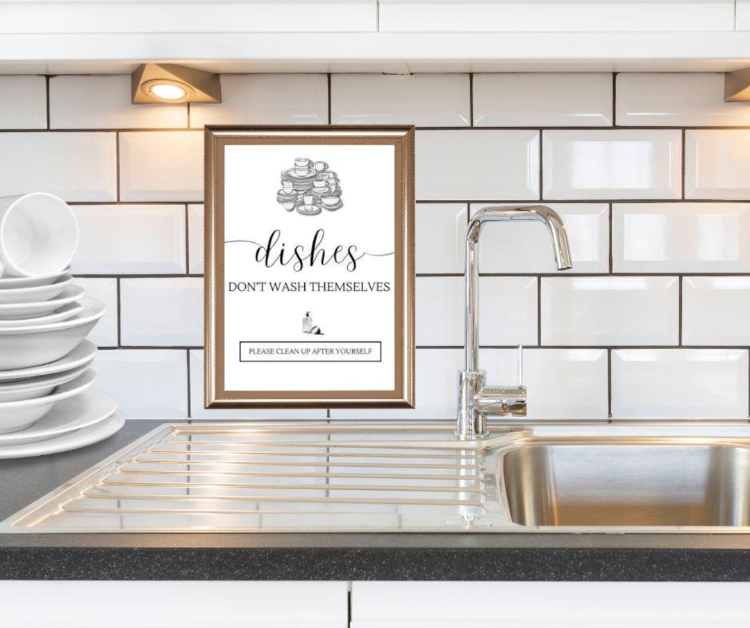 Wash Dishes Sign, Clean Dishes Sign, Funny Kitchen Sign, Kitchen Decor ...