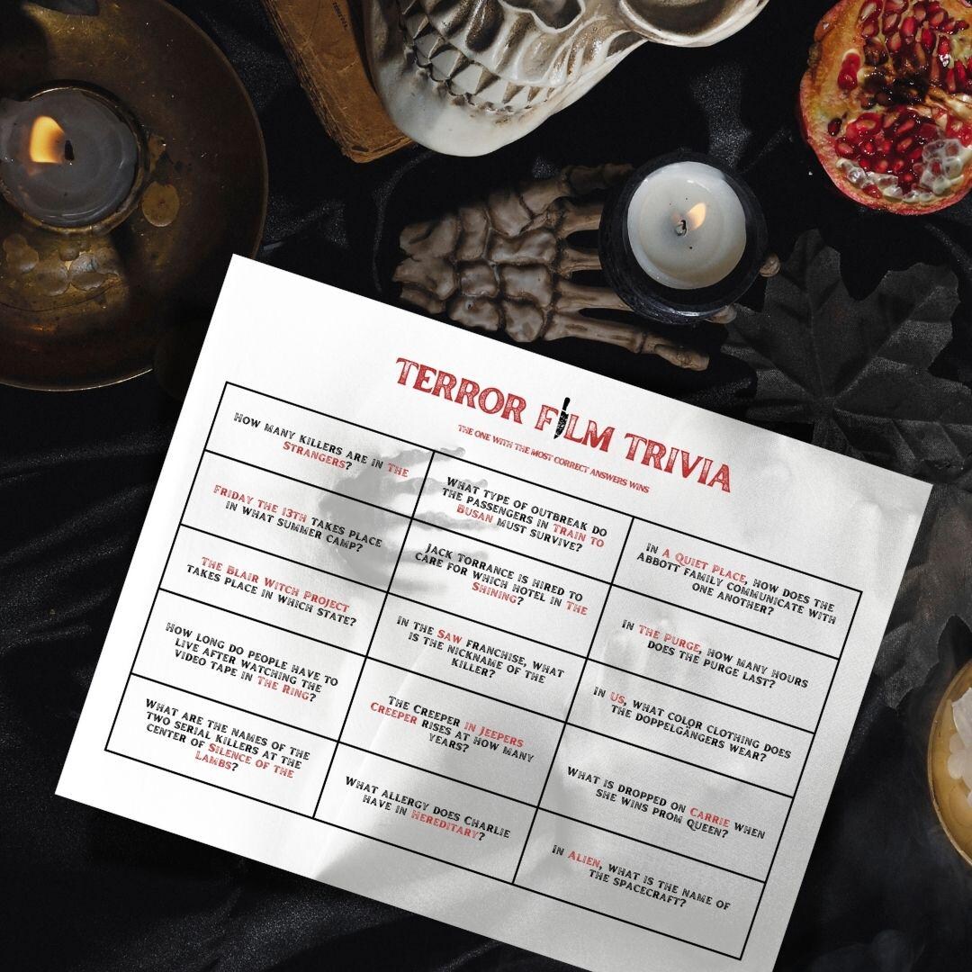 Frightening Fun Horror Movie Trivia - Etsy