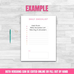 Daily Planner Editable | Daily Planner Printable |daily to Do List ...