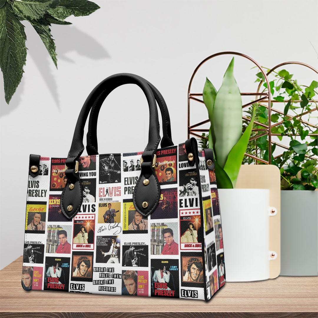 Elvis Presley Leather Bag, Elvis Presley Lover Handbag, Elvis Presley ...