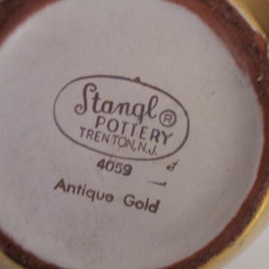 Stangle Pottery Gold and Vintage | Etsy