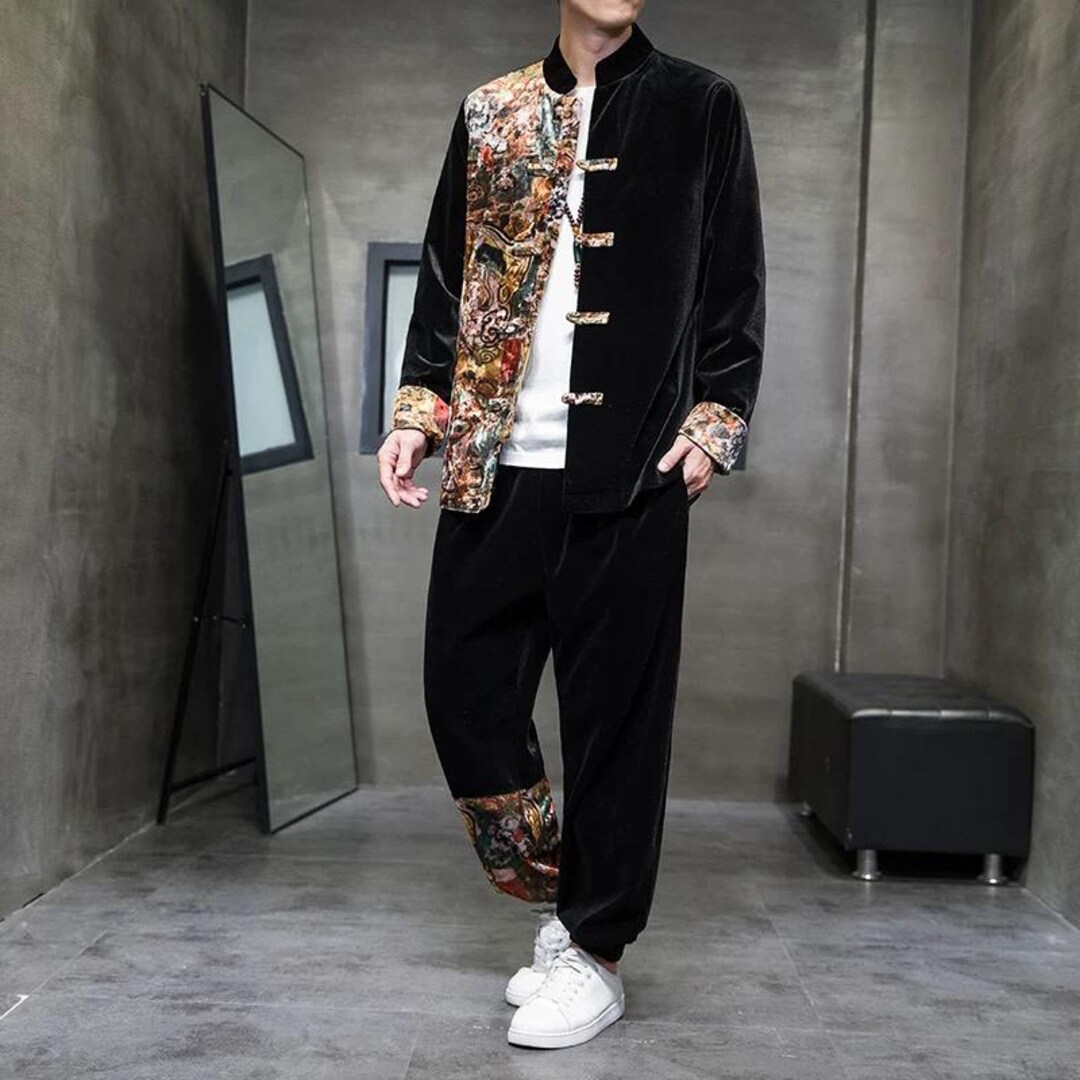 Chinese Style Suit Set – Hanfu Inspired Jacket and Pants | Tang Suit ...