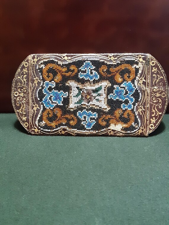 Antique Beaded Eyeglasses Case, Victorian Beadwork Re… - Gem