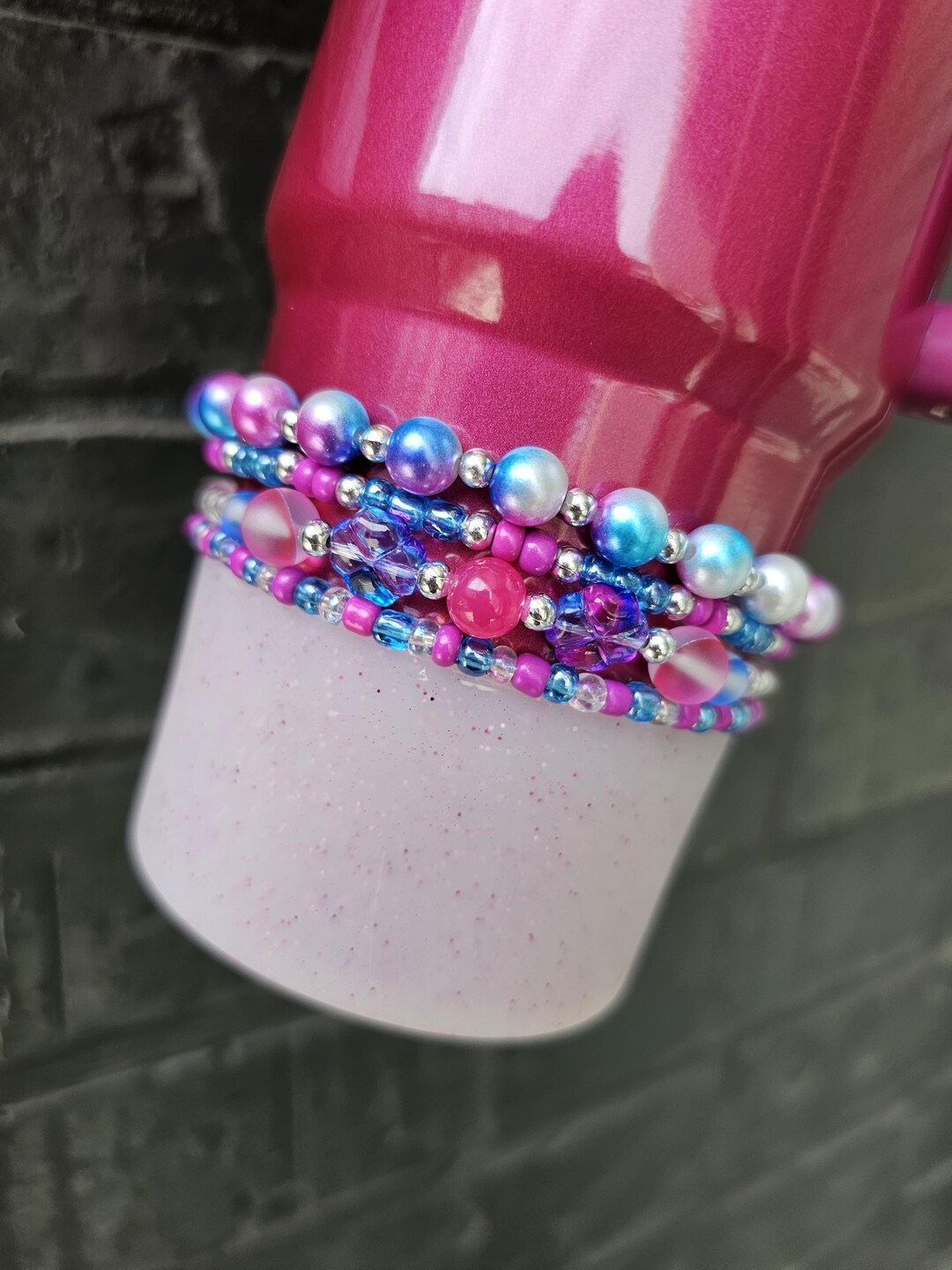 Berry Truffle Stanley 4-pack Color Shift Tumbler Boot Bracelet Stack ...