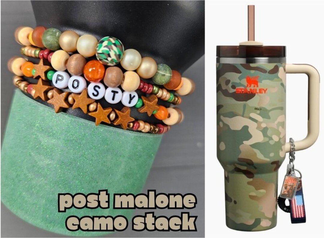 Post Malone Camo Stanley 4-pack Tumbler Bracelet Stack | Tumbler ...