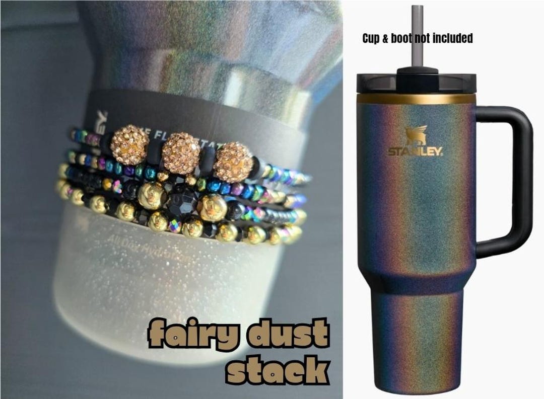 Fairy Dust - Gold, Black and Color Shift Stanley Tumbler Boot Bracelet ...
