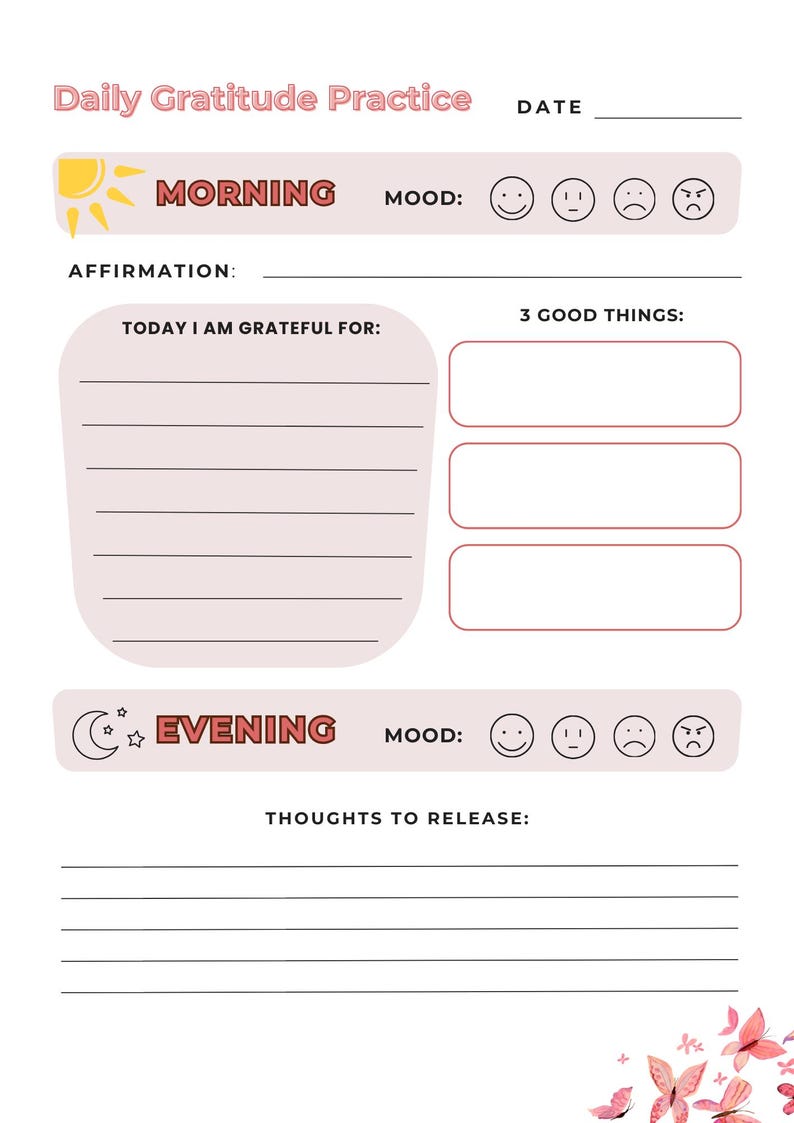 Printable Gratitude Practice Workbook for Busy Women | Daily Gratitude ...