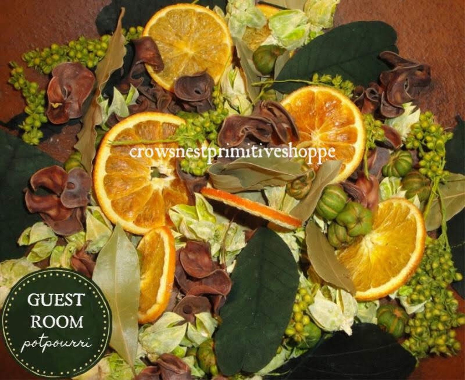 Guest Room Potpourri Colorful Green Pods, Spices, Leaves & Real Sliced ...